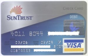 Bank Card: SunTrust Visa (SunTrust, United States of AmericaCol:US-VI-0623