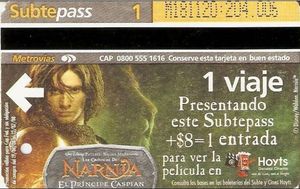 Bilhetes de Transportes: Las Crónicas de Narnia 2 - El Príncipe Caspian ...