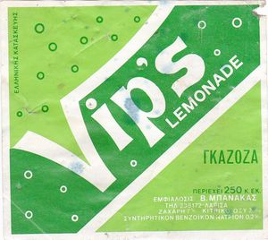 Drink Label: VIP'S, lemonade (VIP'S HELLAS EPE - B.Mpanakas, GreeceCol ...