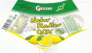 Drink Label: Gösser Natur Radler (Soproni Sörgyár (Heineken ...