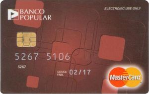 Bank Card: Banco Popular (Banco Popular, SpainCol:ES-MC-0300.03