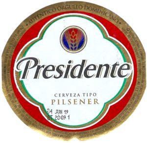 Etiqueta de bebida: Presidente Pilsener (AmBev Centroamérica S.A ...