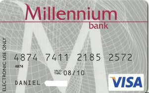Bank Card: Millennium Visa (Millennium Bank, PolandCol:PL-VI-0415