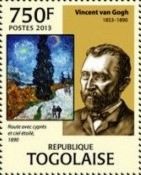 Stamp: Painting by Vincent van Gogh (Togo(Vincent van Gogh, 160th Birth ...