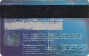 Bank Card: Student Debit Card (Bank of Ireland, Ireland) Col:IE-VI-0026