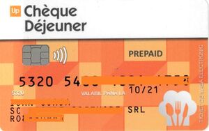 Bank Card: Cheque Dejeuner (Up Romania, RomaniaCol:RO-MC-0129.02