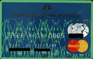 Bank Card: Bank International Indonesia (Bank BII, IndonesiaCol:ID-MC ...