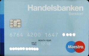 Bank Card: Handelsbanken Bankkort (Handelsbanken, SwedenCol:SE-MS-0005