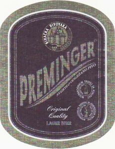 Drink Label: Preminger (Pivara Bihac, Bosnia and HerzegovinaCol:BA-BEER ...