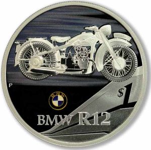 Coin: 1 Dollar (BMW R12) (Tuvalu(2008 - Classic Motorbikes or ...