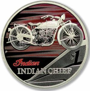 Coin: 1 Dollar (Indian Chief) (Tuvalu(2008 - Classic Motorbikes or ...