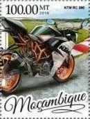 Stamp: Ktm Rc 390 (Mozambique(Motorcycles (2016)) Mi:MZ 8644,Yt:MZ 7134