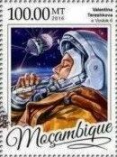 Stamp: First woman in space, Valentina Tereshkova (Mozambique(First ...
