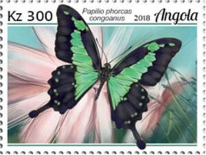 Stamp: Apple Green Swallowtail (Papilio phorcas congoanus) (Angola ...