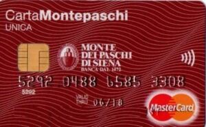Bank Card: Carta Montepaschi Unica (Banca Monte dei Paschi di Siena ...
