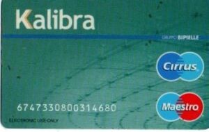 Bank Card: Kalibra (Banca Federale Eurpoea, ItalyCol:IT-MS-0101