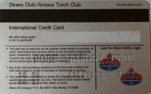 Bank Card: Diners Club International Amoco Selectra (Citicorp Services ...