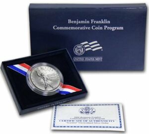 Coin: 1 Dollar (Benjamin Franklin - Scientist, 300th Birth Ann ...
