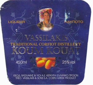 Etiqueta de bebida: Koum Kouat (Theo. Vassilakis & Sons S.A, GreciaCol ...