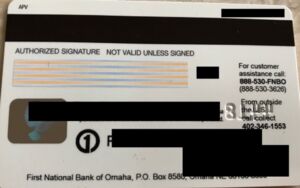 Bank Card: One of a card (First National Bank of Omaha, United States ...