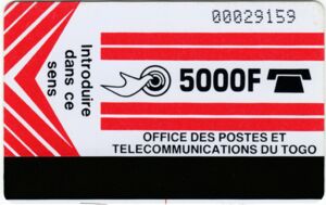 Phonecard: Logo 5000 - Light Red (Office des Postes et ...