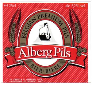 Drink Label: Alberg Pils (Bavik-De Brabandere, BelgiumCol:BE-BEER-005806