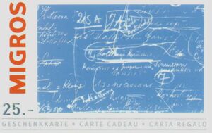 Geschenkkarte: Ecritures (Migros, Schweiz(Migros) Col:CH-MIG-0362-025-V8a