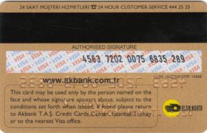 Bank Card: Akbank (Akbank T.A.Ş., Turkey) Col:TR-VI-0156-2