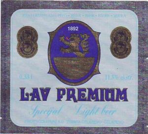 Drink Label: Lav premium (Pivara Čelarevo /Carlsberg Serbia/, SerbiaCol ...