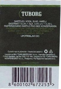 Drink Label: Tuborg Green (Pivara Čelarevo /Carlsberg Serbia/, SerbiaCol:RS-BEER-000347