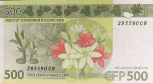 Banknote: 500 Francs CFP (French Pacific Territories(2014 ND Issue) Wor ...