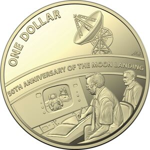 Coin: 1 Dollar (50th Anniversary Moon Landing 1969) (Australia ...