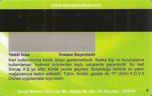 Functional Card: Sincap - Firma Kart (Shops - Supermarkets, Türkiye ...