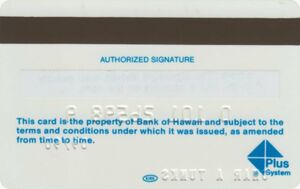 Bank Card: Bankoh BankCard (Bank of Hawaii, United States of AmericaCol ...