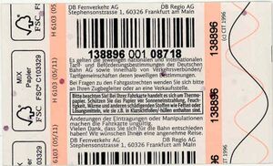 Transport Ticket: 2 Tarifzonen (VVO - Verkehrsverbund Oberelbe, Germany ...