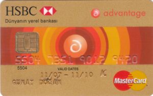 Bank Card: HSBC advantage (HSBC bank, Türkiye (Turkey)Col:TR-MC-0097.03