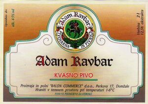 Drink Label: Adam Ravbar (Balon Commerce Domžale, SloveniaCol:SI-BEER ...