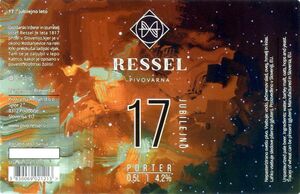 Drink Label: Ressel 17 jubilejno porter (Pivovarna Ressel, SloveniaCol ...