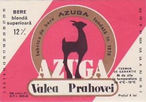 Drink Label: Azuga Valea Prahovei (Fabrica de bere Azuga, RomaniaCol:RO ...