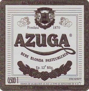 Drink Label: Azuga (Fabrica de bere Azuga, RomaniaCol:RO-BEER-000504