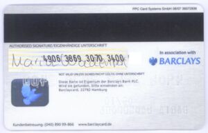 Bank Card: Barclaycard Visa (BARCLAYS BANK PLC, Germany, Federal ...