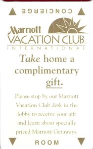 Hotel Card: Marriott Vacation Club International - Take home a ...