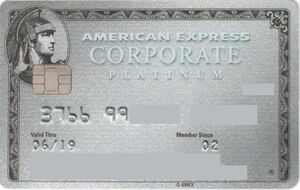 Bank Card: American Express Corporate Platinum MX 376699 (American ...