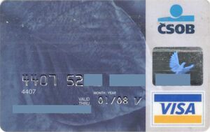 Bank Card: ČSOB (ČSOB, Czech RepublicCol:CZ-VI-0126