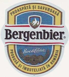 Drink Label: Bergenbier (S.C. Bergenbier S.A., RomaniaCol:RO-BEER-000548