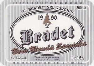 Drink Label: Bradet (S.C. Bradet S.R.L., RomaniaCol:RO-BEER-000552
