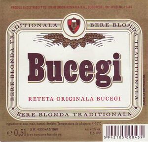 Drink Label: Bucegi (Heineken Romania S.A., RomaniaCol:RO-BEER-000585