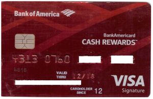 Bank Card: Bank of America signature Cash rewards (Bank of America ...