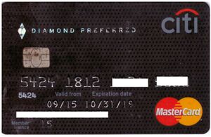 Bank Card: Diamond Preferred CITI (Citibank, United States of ...