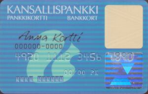 Bank Card: Anna Kortti (Kansallispankki, FinlandCol:FI-GM-0022